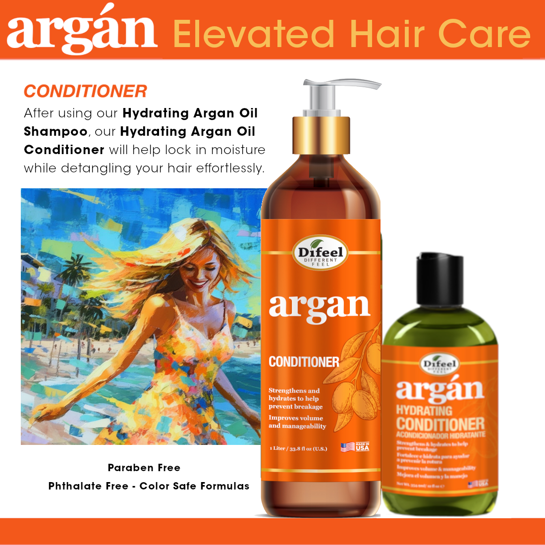 Difeel Elevated Argan Conditioner 33.8 oz. | difeel - find your natural ...