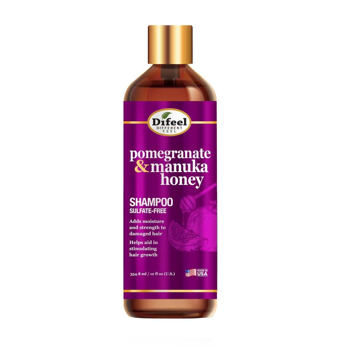 Difeel Pomegranate & Manuka Honey Sulfate-Free Shampoo 12 oz. | difeel ...