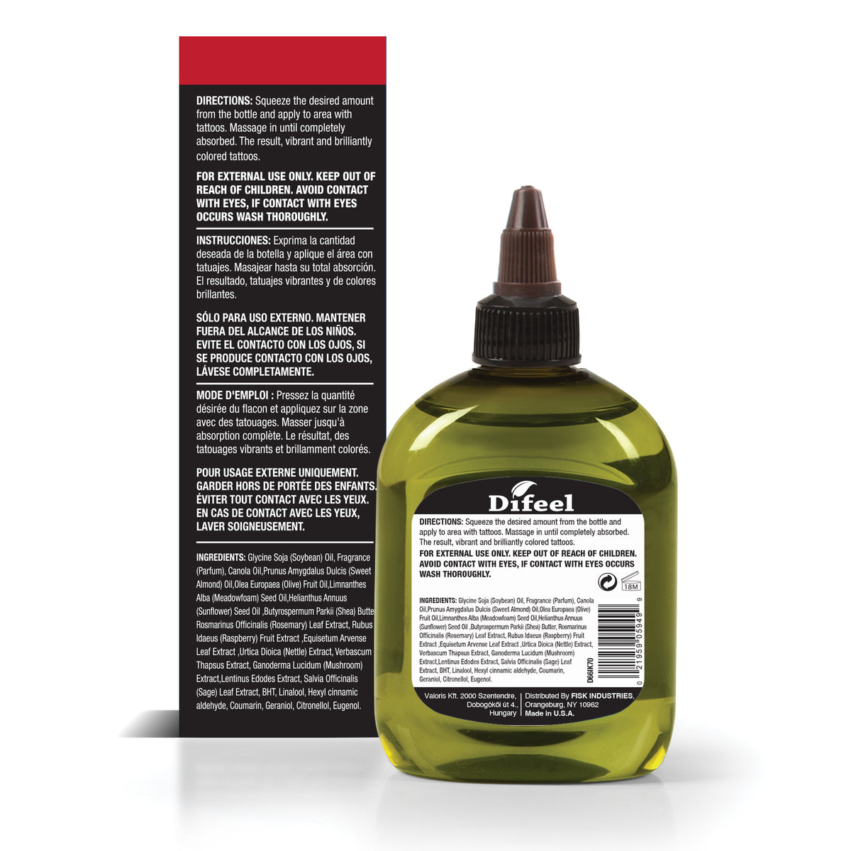 Difeel Radiant Ink Oil - Freshens and Adds Vibrancy to Faded Tattoos 7 ...