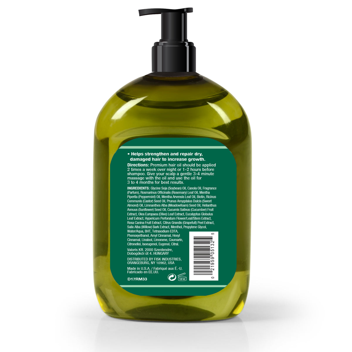 Difeel Rosemary and Mint Premium Hair Oil - Extra Large 33.8 oz ...