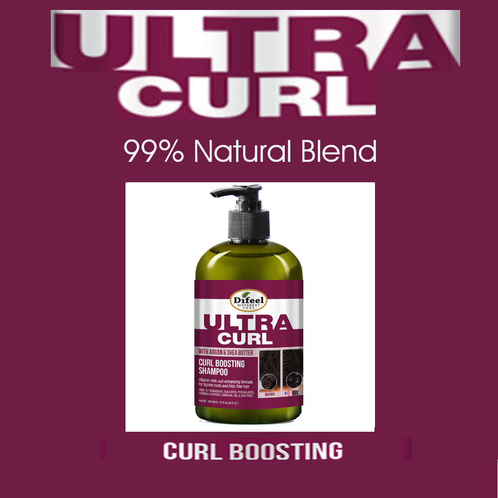 Difeel Ultra Curl with Argan & Shea Butter - Curl Boosting Shampoo 12 ...